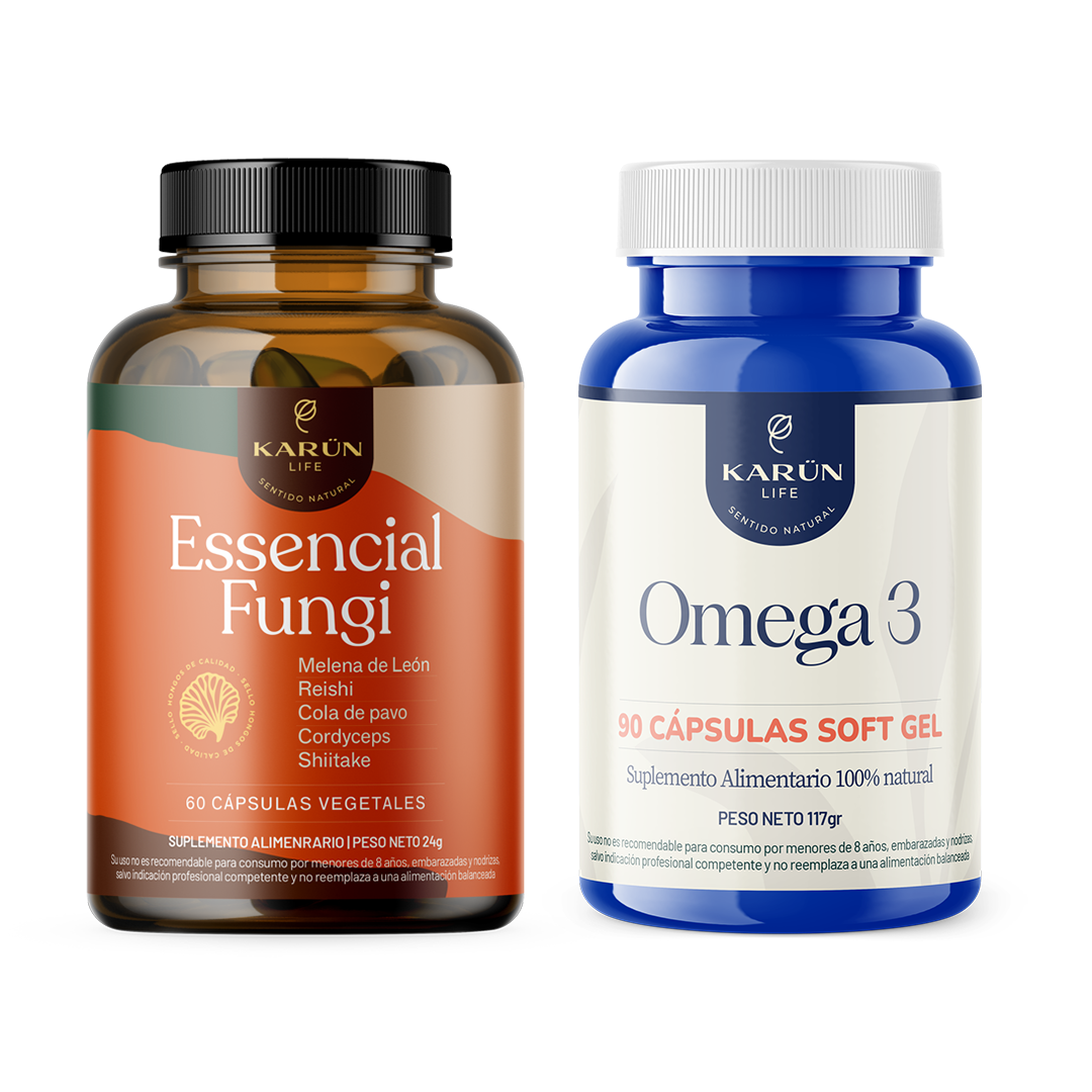 Pack Neuro Protección Y Memoria - Essensial Fungi + Omega 3