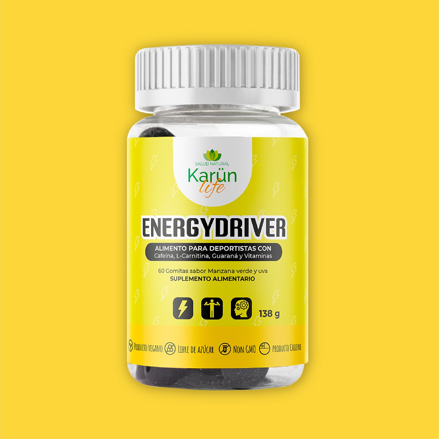 EnergyDriver- Energía, Vitalidad, Rendimiento- 60 Gomitas - Karunlife